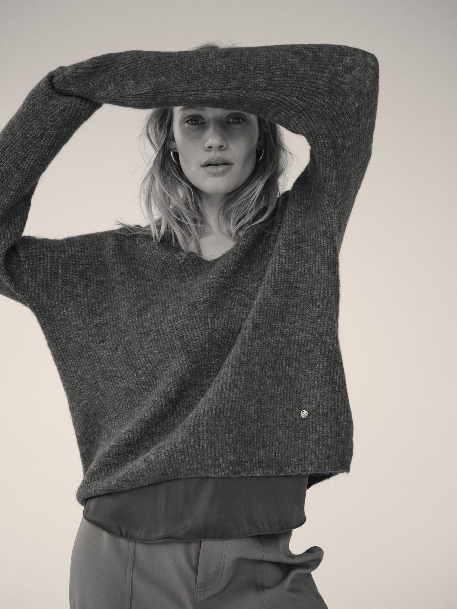 Thora V-neck knit, Faded Rose – MOS MOSH – Le Studio Chantilly